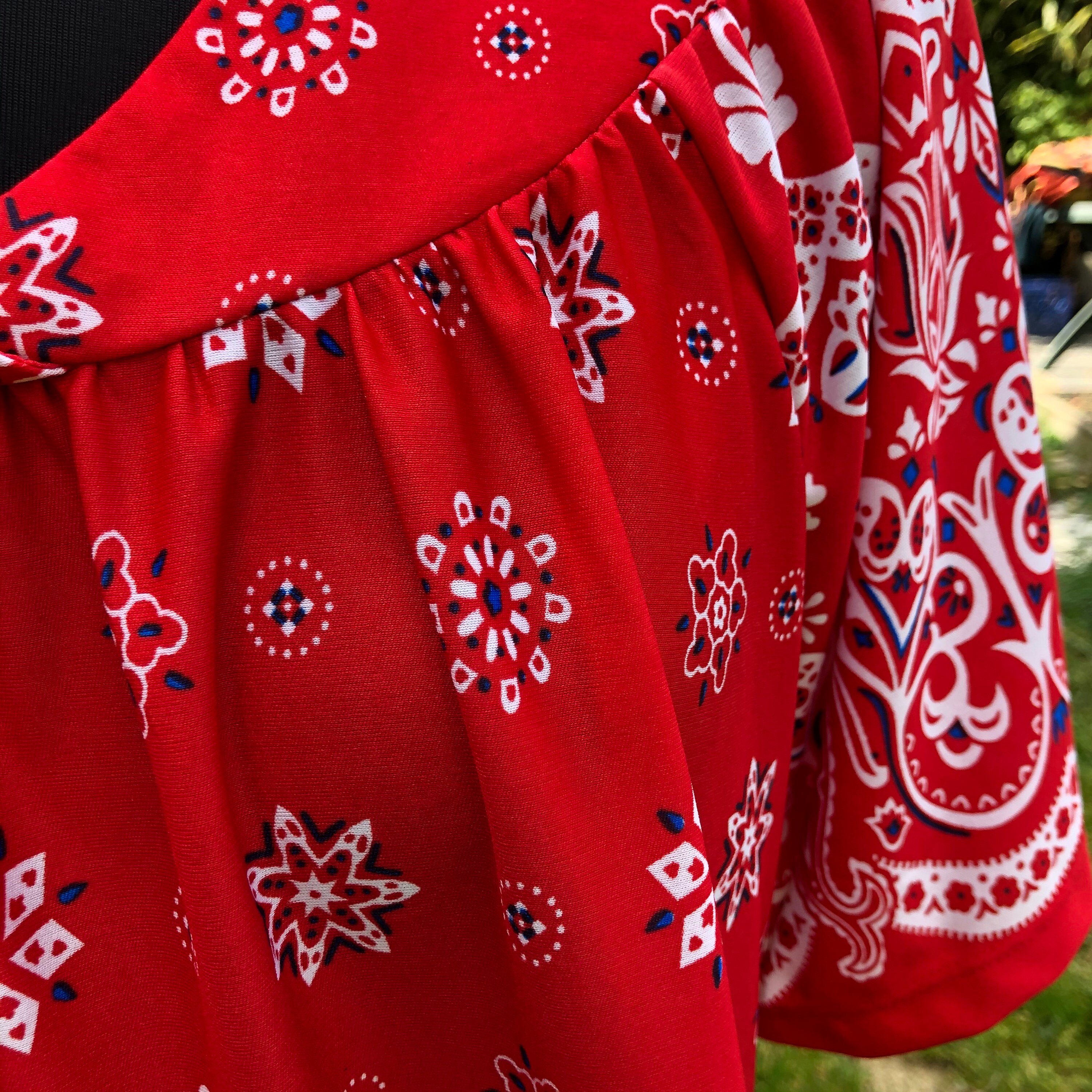 Vintage 1970s Bandana Print Muumuu / House Dress - Etsy