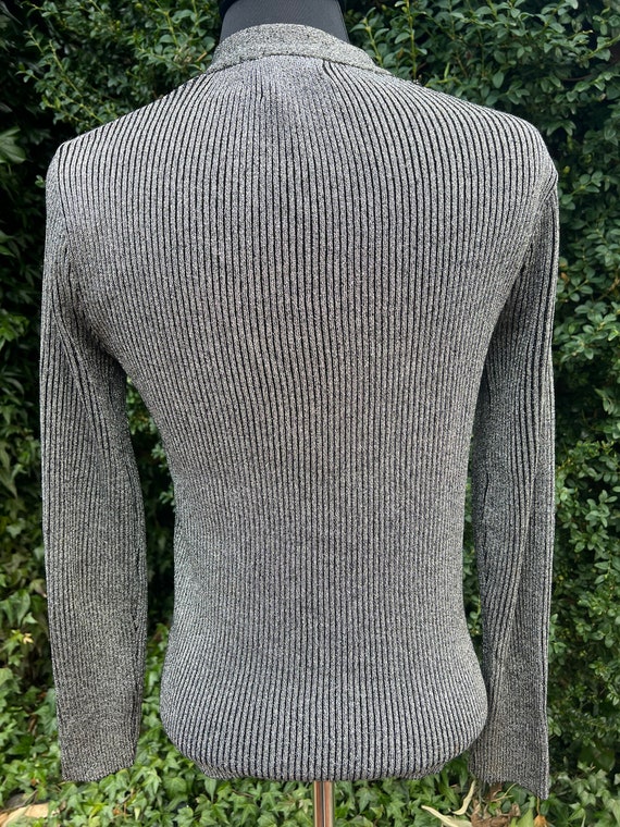 Vintage 1970’s Silver Metallic Thread Cardigan - Gem