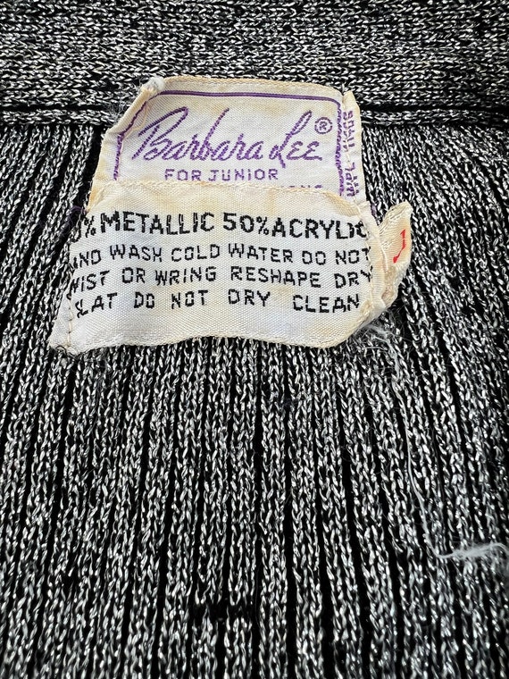 Vintage 1970’s Silver Metallic Thread Cardigan - Gem