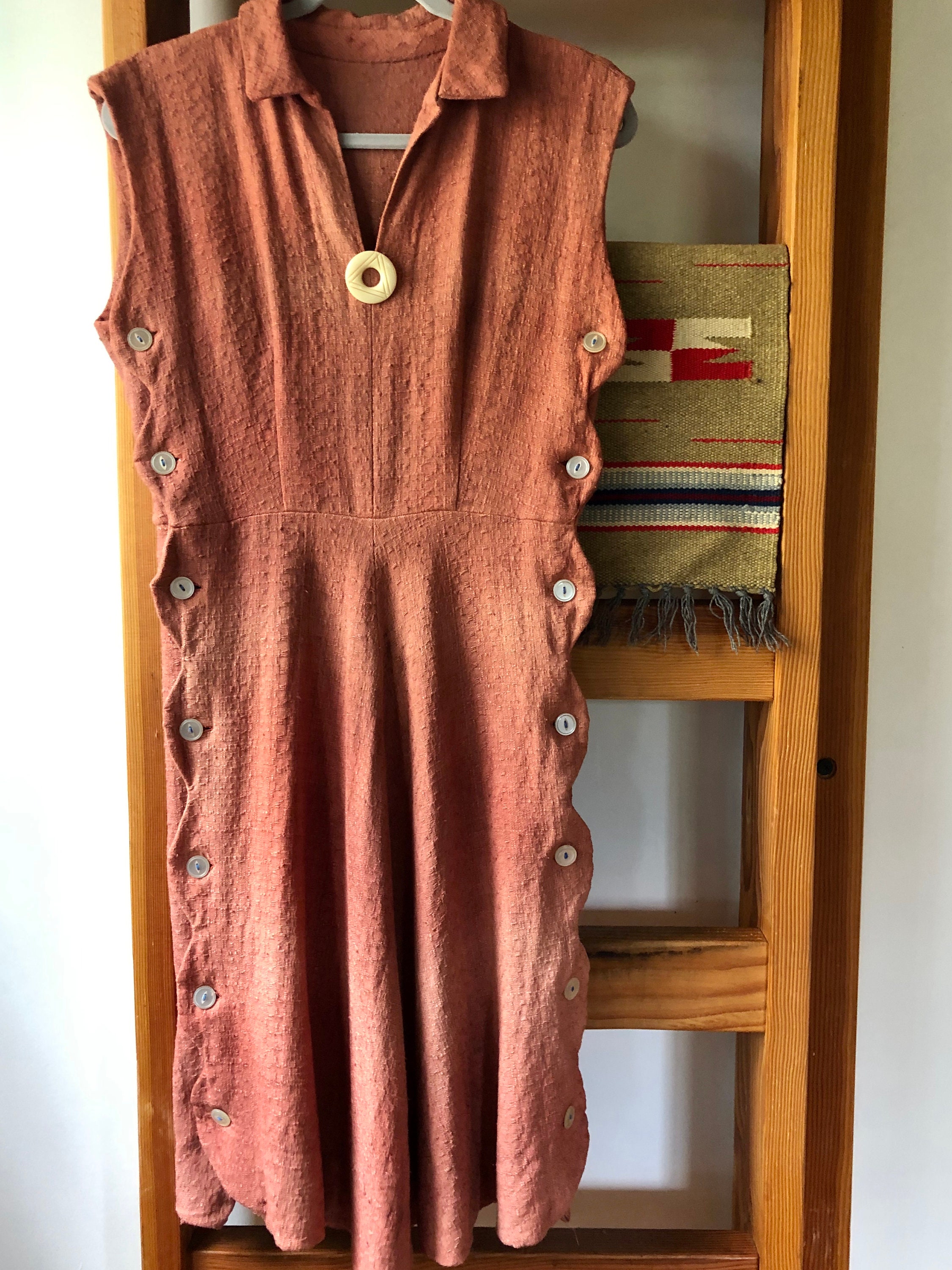 UP THE ROSE Upcycled 1940s Clamshell Dress Overdyed With - Etsy