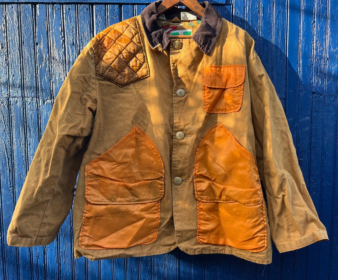 Vintage 1980s Hunting Jacket / Duck Canvas / Brown Orange - Etsy