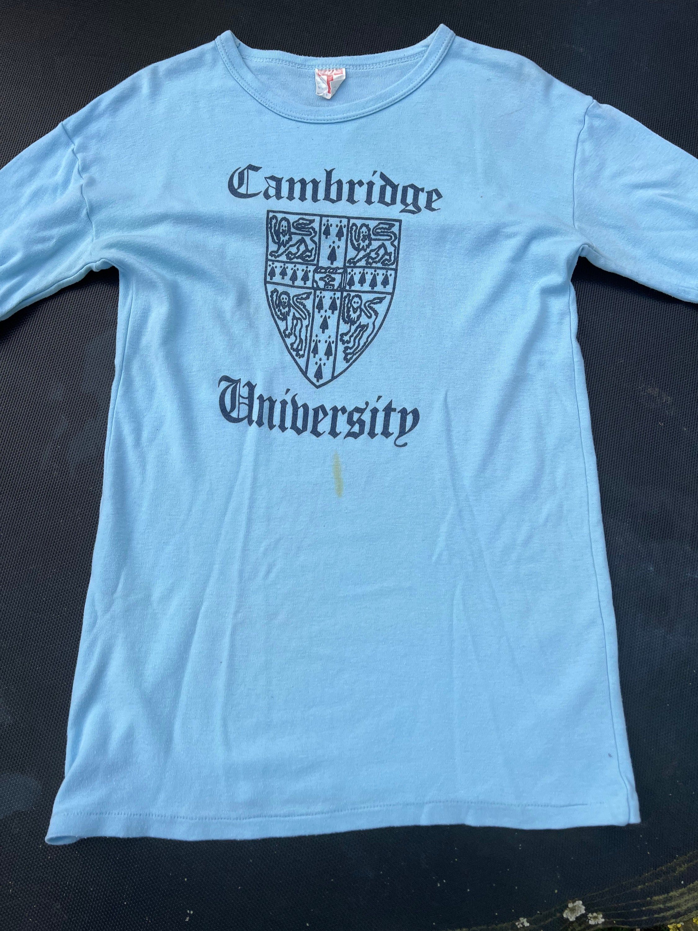 Vintage 1960s/70s Baby Blue Cambridge University Cotton Tee - Etsy