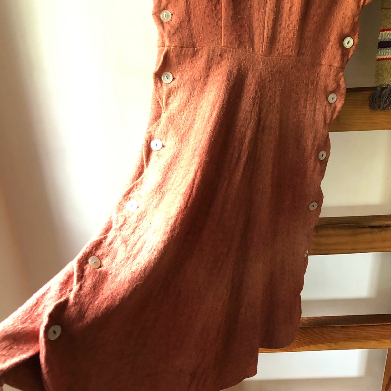 UP THE ROSE Upcycled 1940s Clamshell Dress Overdyed With - Etsy