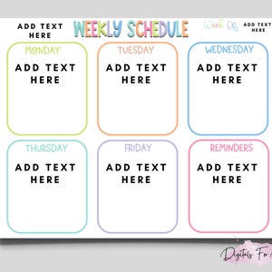 Homeschool Schedule Printable - Etsy