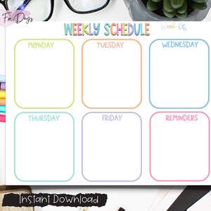 Homeschool Schedule Printable - Etsy