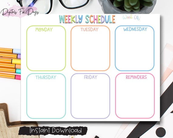 Homeschool Schedule Printable - Etsy