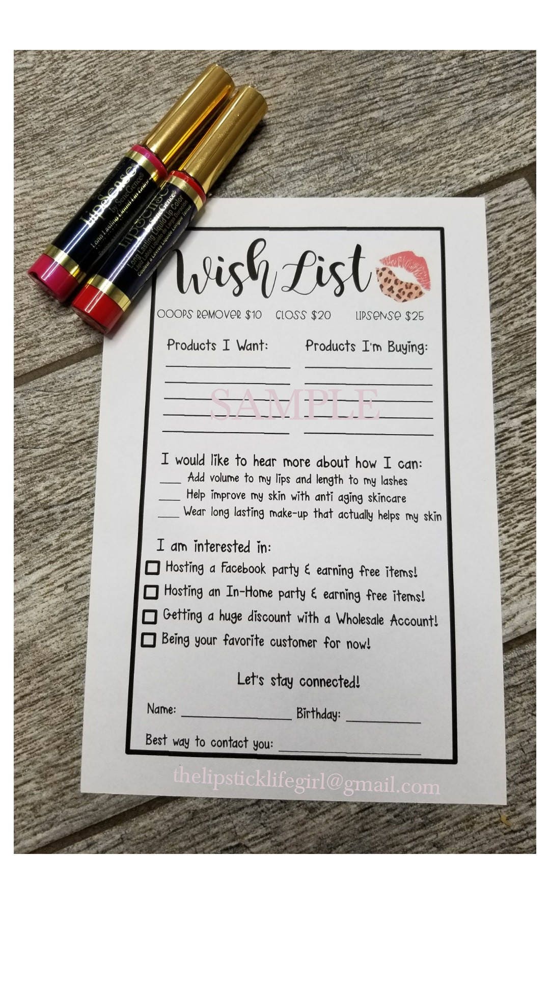 Wish List (new Format) - Etsy