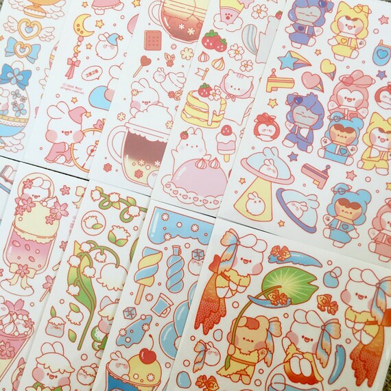 Cute Korean Sticker Sheet 2 Paper & Party Supplies etna.com.pe