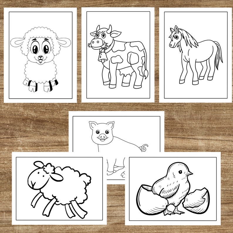 78 Cute Farm Animal Printable Coloring Pages for Toddlers and Preschool ...