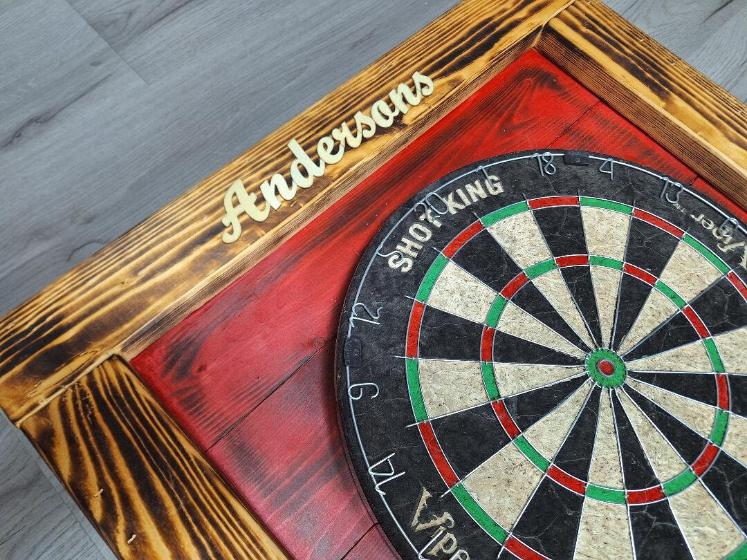 30x30 Rustic Red - Personalized Dartboard Backboard - Etsy