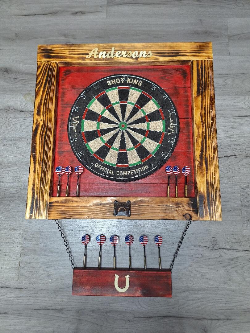 30x30 Rustic Red - Personalized Dartboard Backboard - Etsy