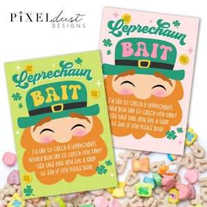 St. Patrick's Day Leprechaun Bait Printable Cards for Kids, Lucky ...