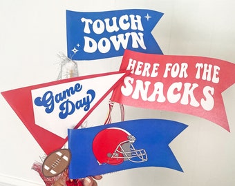 Pennant Set Football Team Flags - Etsy