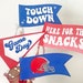 Red and Blue Game Day Football Pennant Flags, Digital PDF Printable ...