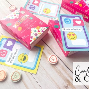 Cell Phone Emoji Printable Valentine Cards, Smiley Face Valentines ...