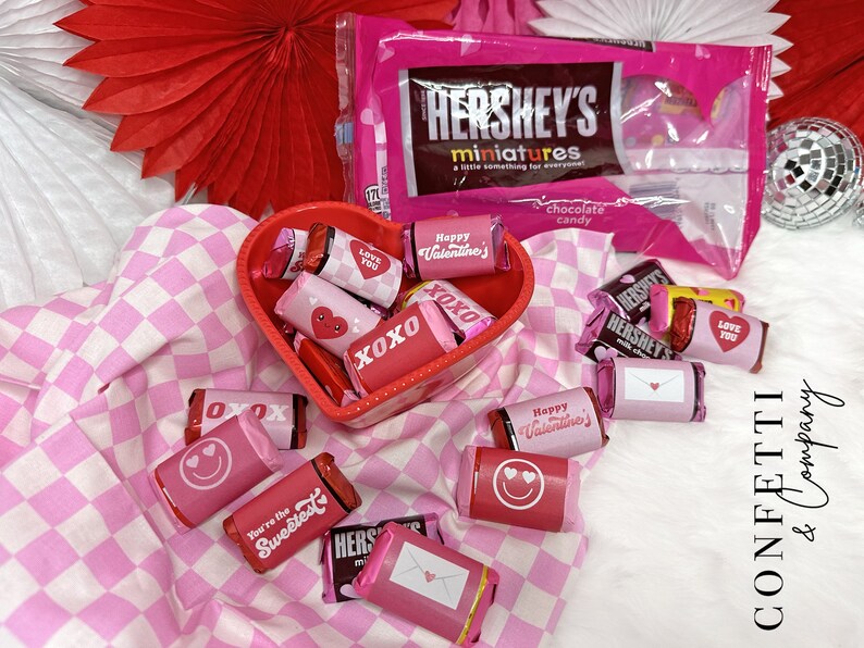 Printable Valentine Candy Bar Wrappers Valentine's Day - Etsy