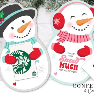 Christmas Giftcard Printable Thank You for All You Do - 60+ Gift Ideas ...