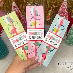Christmas Glow Stick Holder Cards, Printable Christmas Card, May Your ...