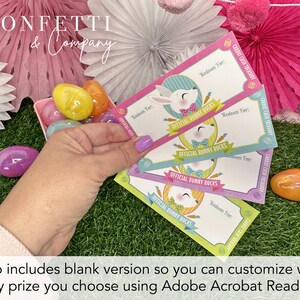 Easter Bunny Bucks Printables, Printable Easter Egg Coupons, Easter ...