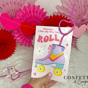 Retro Roller Skate Valentine Treat Holder Printable Cards, Kid's ...