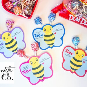 BEE Mine Bumble Bee Valentines, Printable Valentine Cards, Lollipop ...