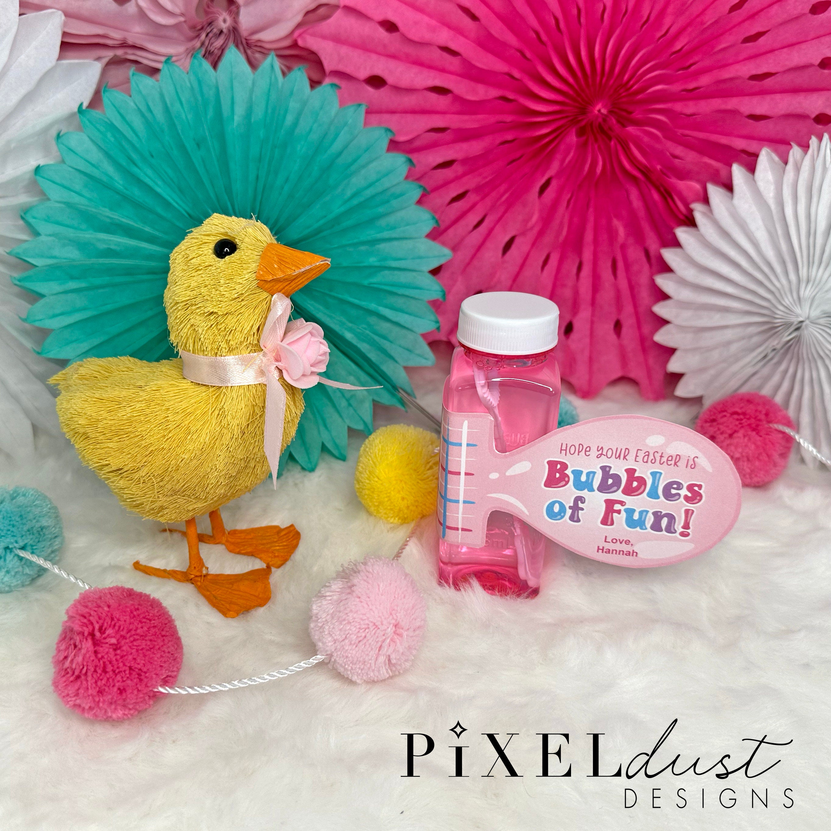 Printable Easter Bubble Wand Tags, Hope Your Easter is Bubbles of Fun ...