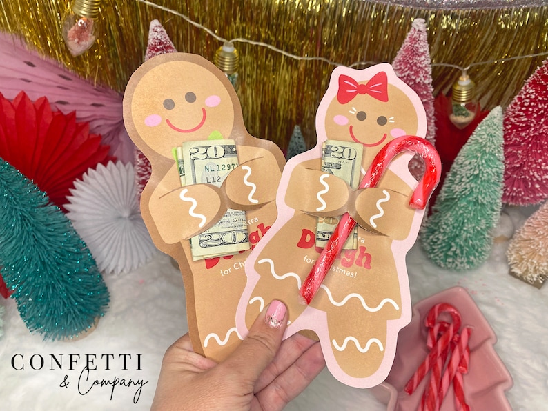 A Little Extra DOUGH for Christmas Gingerbread Cookie Money - Etsy