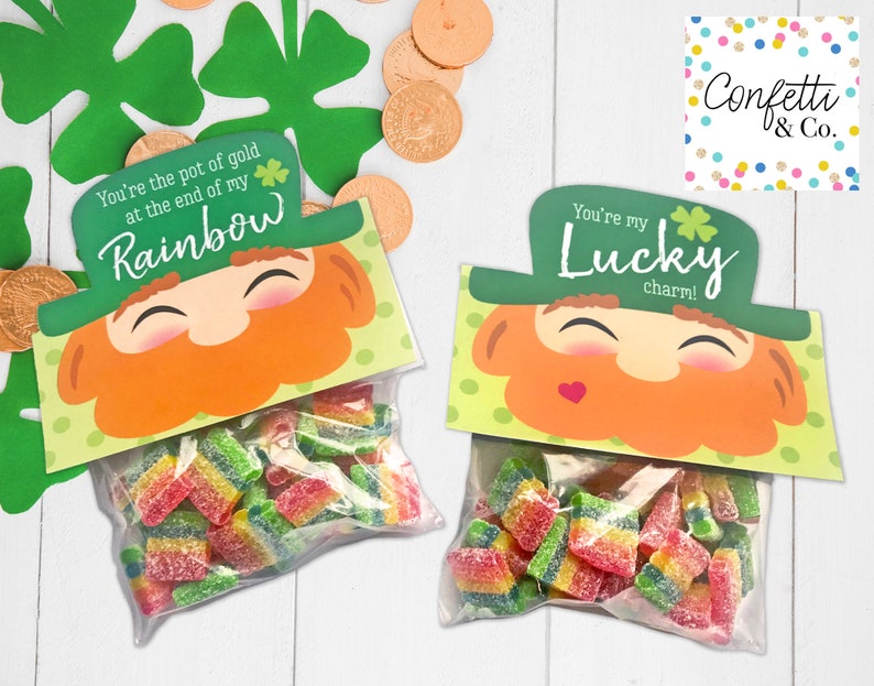 St. Patrick's Day Leprechaun Printable Treat Bag Topper, Leprechauns ...