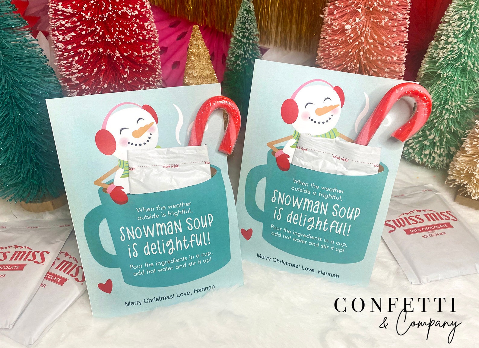 Snowman Soup Hot Chocolate Printable Hot Cocoa Christmas - Etsy