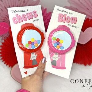 Gumball Machine Valentines, Printable Bubble Tape Valentine Cards ...