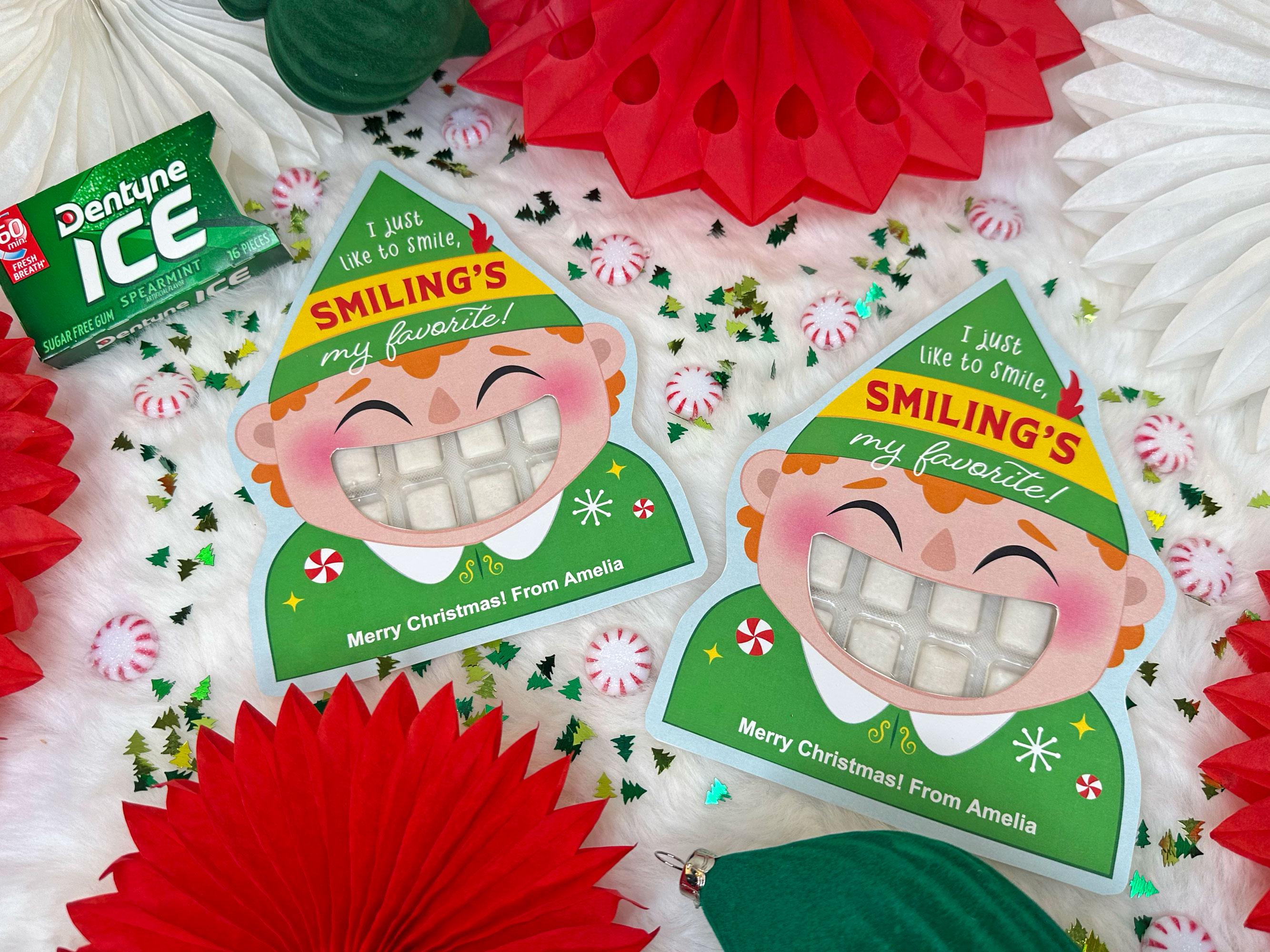Christmas Chewing Gum Printable Treat Card, Classroom Christmas Gift ...