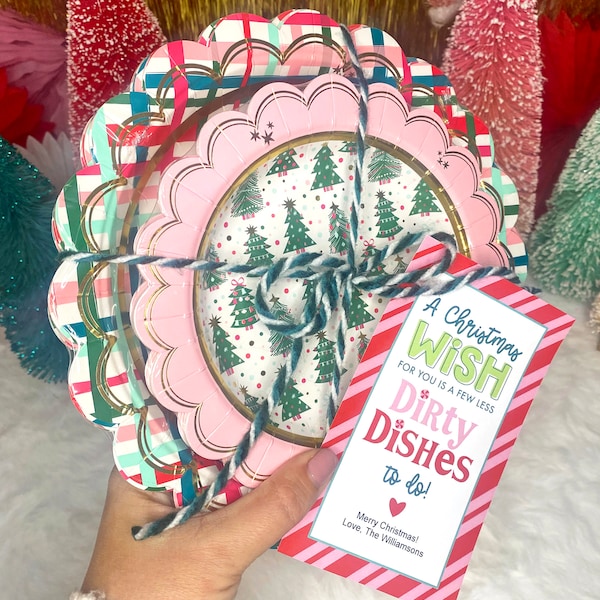 Christmas Dinner Paper Plates - Etsy