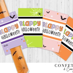 Slappy Halloween Slap Bracelet Printable Cards, Non-candy Treat, Boo ...
