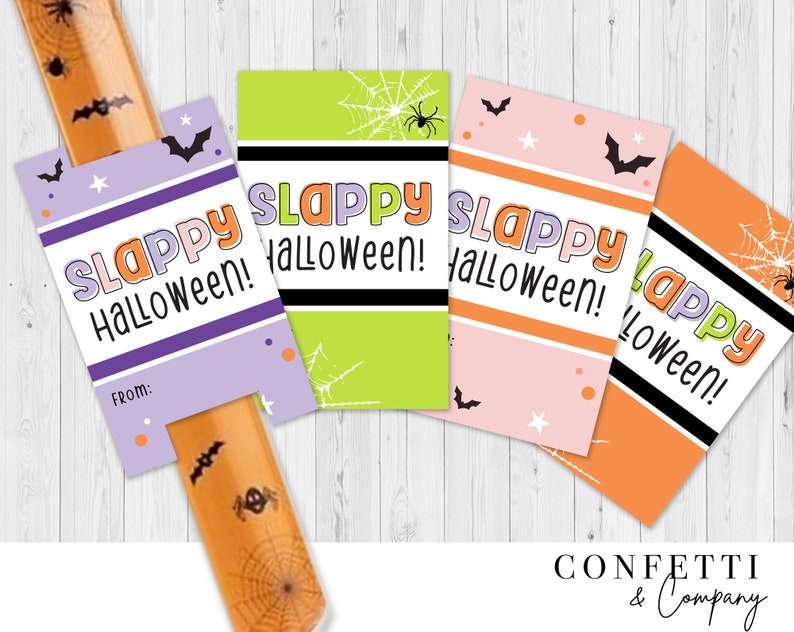 Slappy Halloween Slap Bracelet Printable Cards Non-candy - Etsy