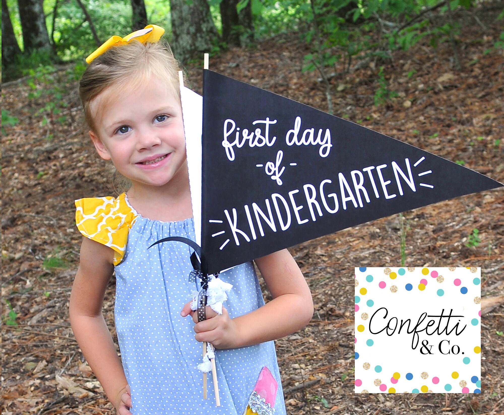 PRE-K Printable First Day and Last Day of Prek Grade Pennant - Etsy
