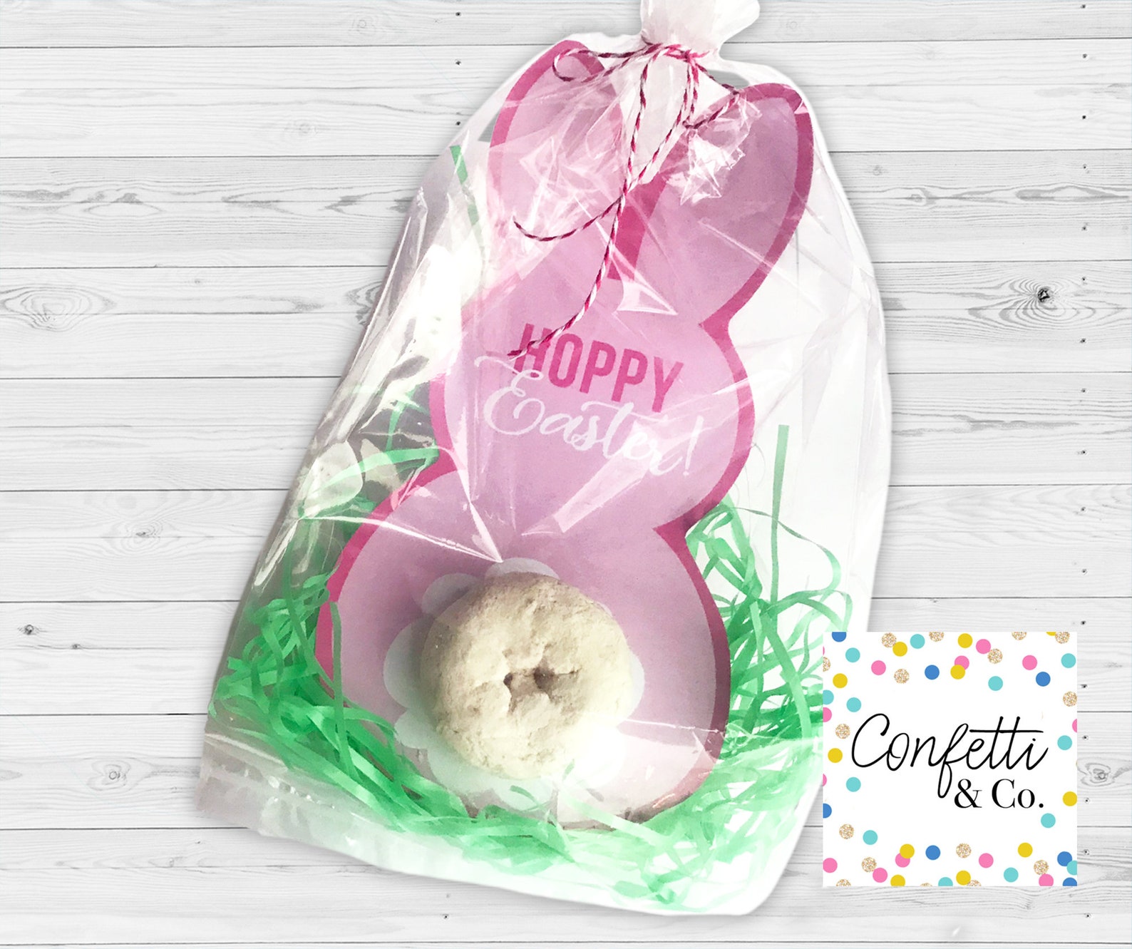 Easter Bunny Donut Tail Card, Easter Rabbit Printable Treat Holder Card ...