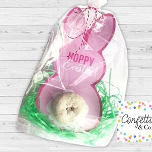 Easter Bunny Donut Tail Card, Easter Rabbit Printable Treat Holder Card ...