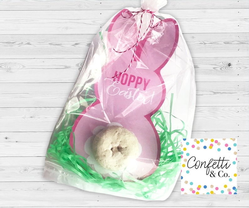 Easter Bunny Donut Tail Card Easter Rabbit Printable Treat - Etsy