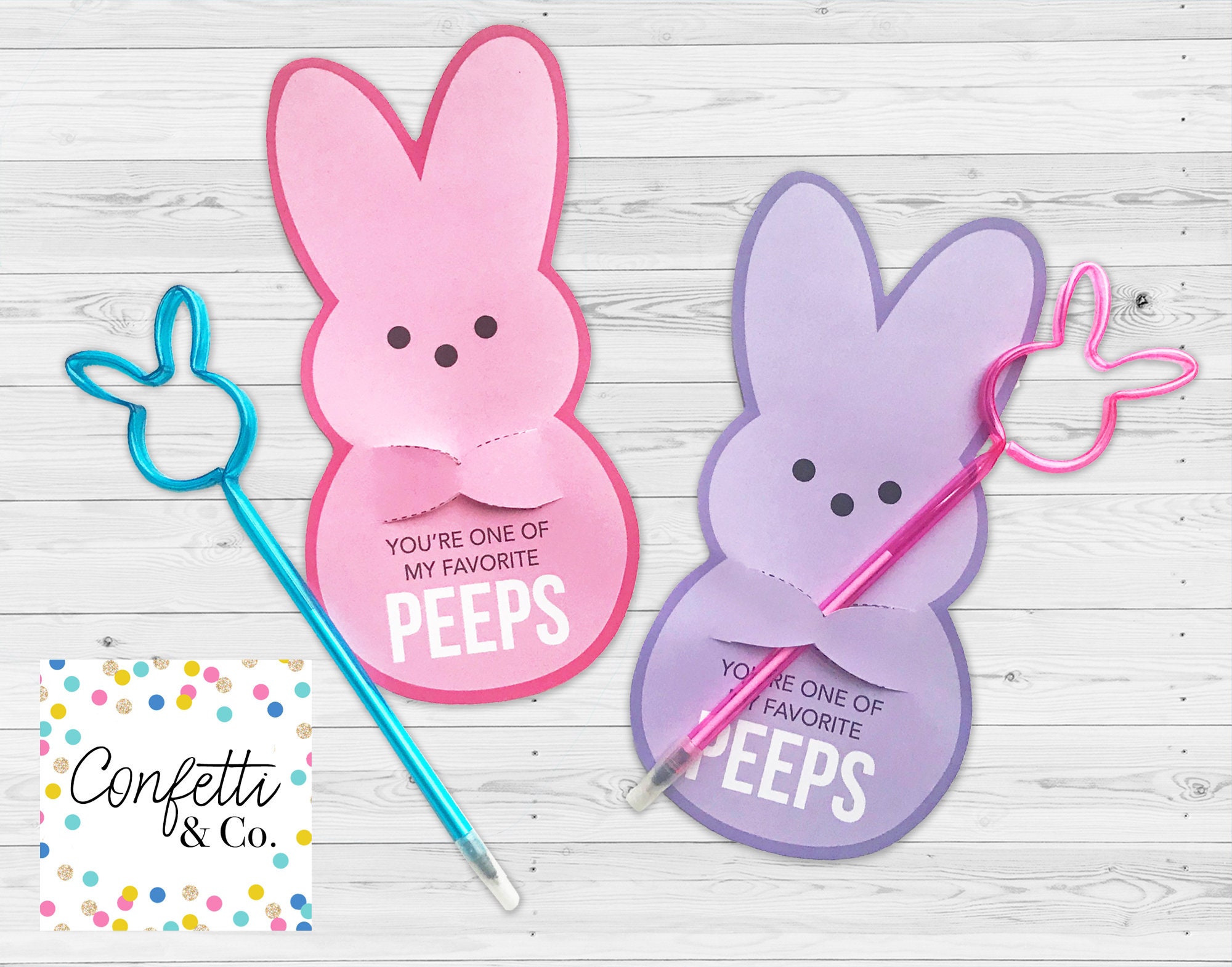 Easter Bunny Card Easter Rabbit Printable Treat Holder Card | Etsy