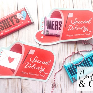 Mailbox Valentine Gift Card Holder Printable Cards, Candy Holder, Girls ...