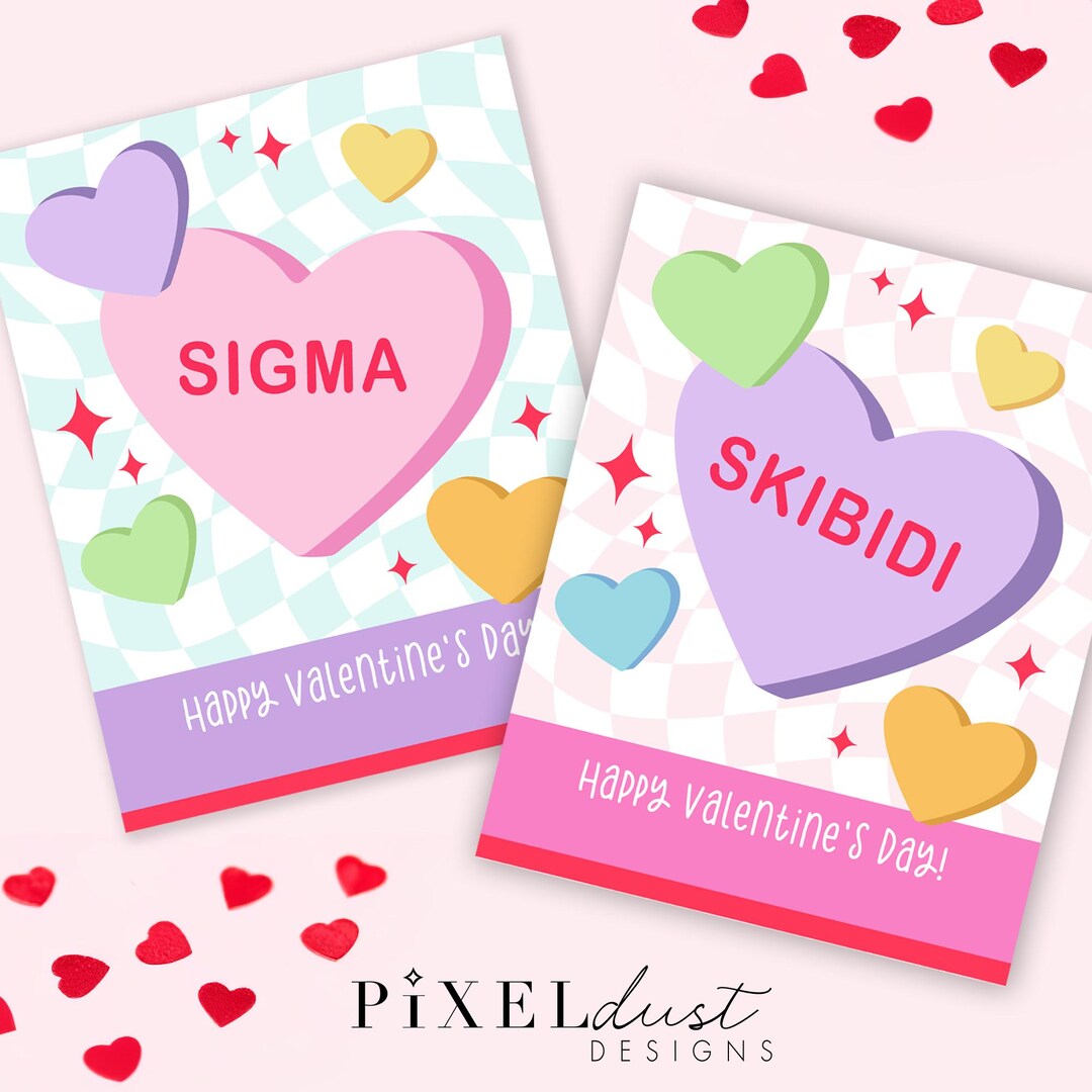 Printable Teen Slang Valentine Cards, Conversation Heart Valentine Tags ...