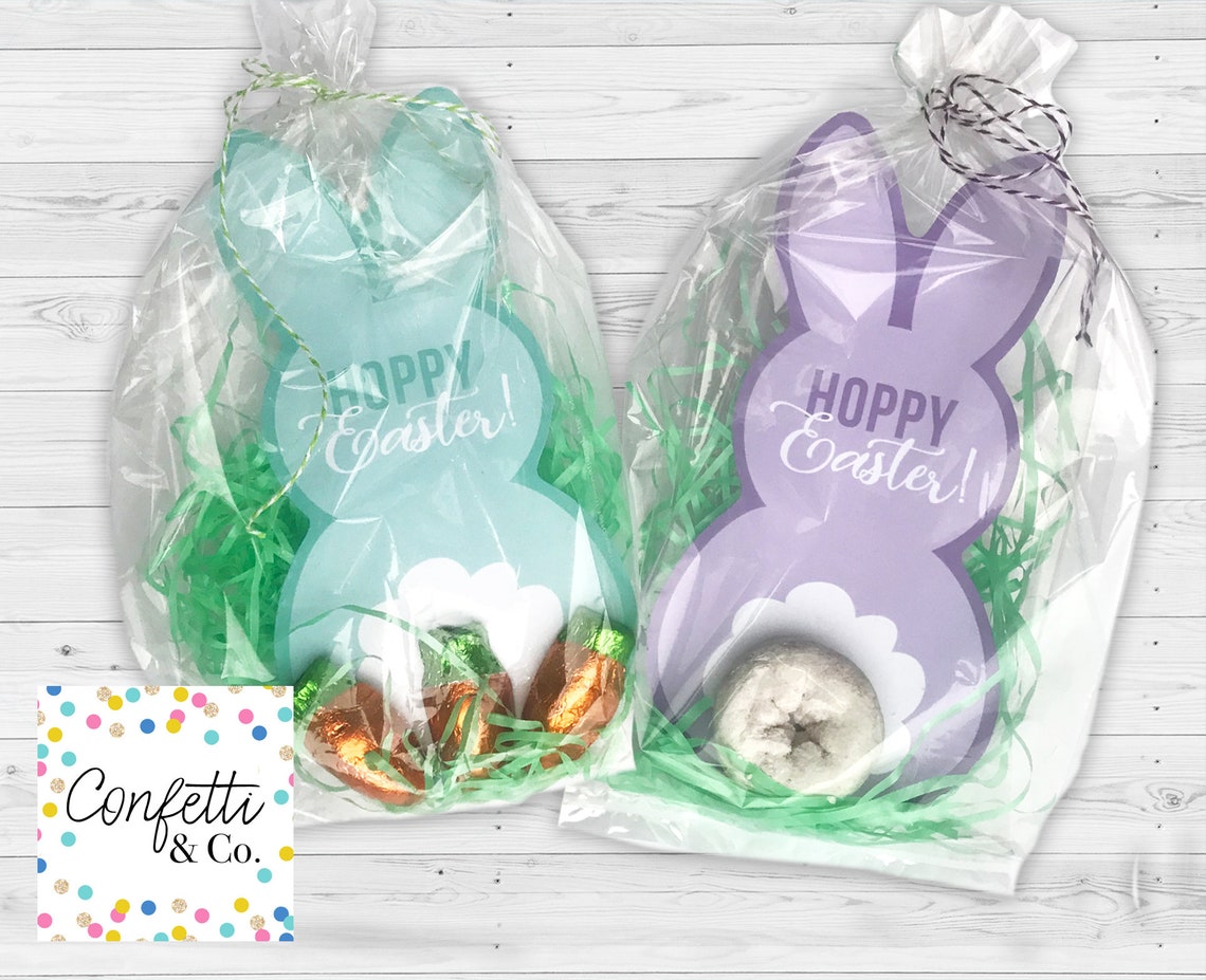 Easter Bunny Donut Tail Card Easter Rabbit Printable Treat - Etsy