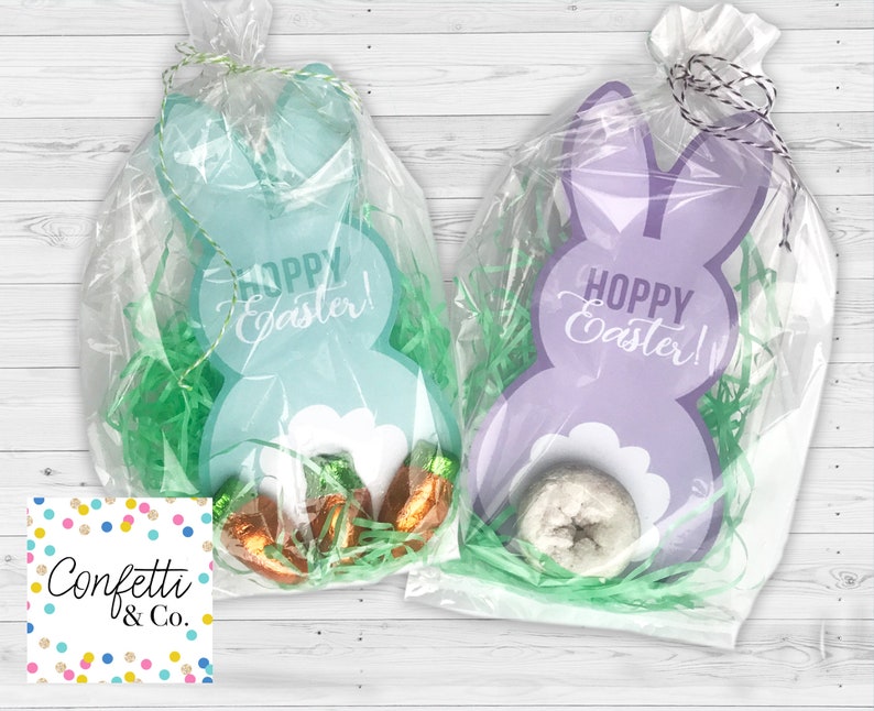 Easter Bunny Donut Tail Card Easter Rabbit Printable Treat - Etsy