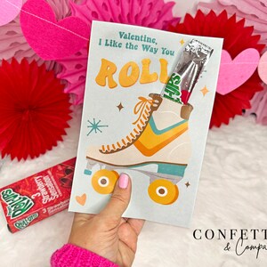 Retro Roller Skate Valentine Treat Holder Printable Cards, Kid's ...