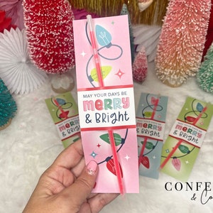 Christmas Glow Stick Holder Cards, Printable Christmas Card, May Your ...