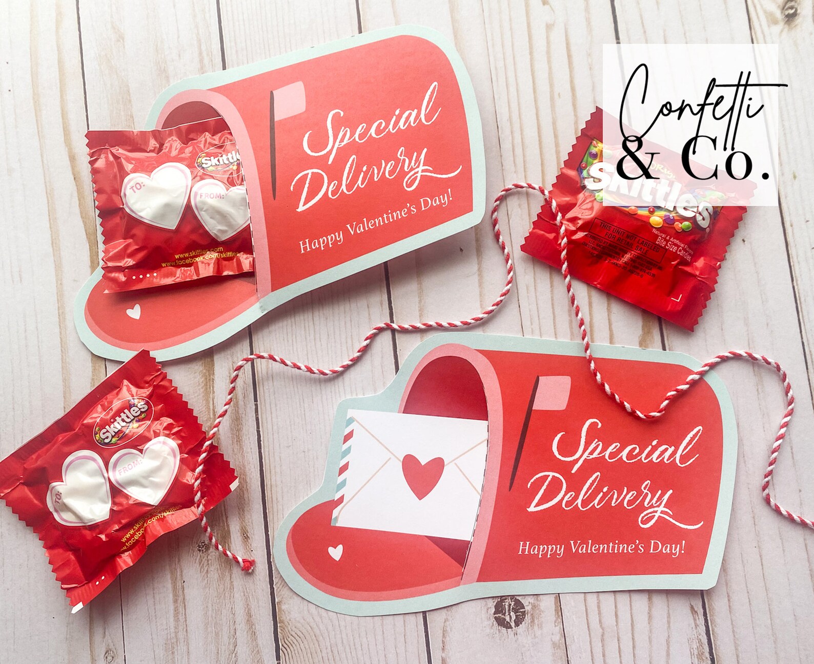 Mailbox Valentine Gift Card Holder Printable Cards Candy - Etsy