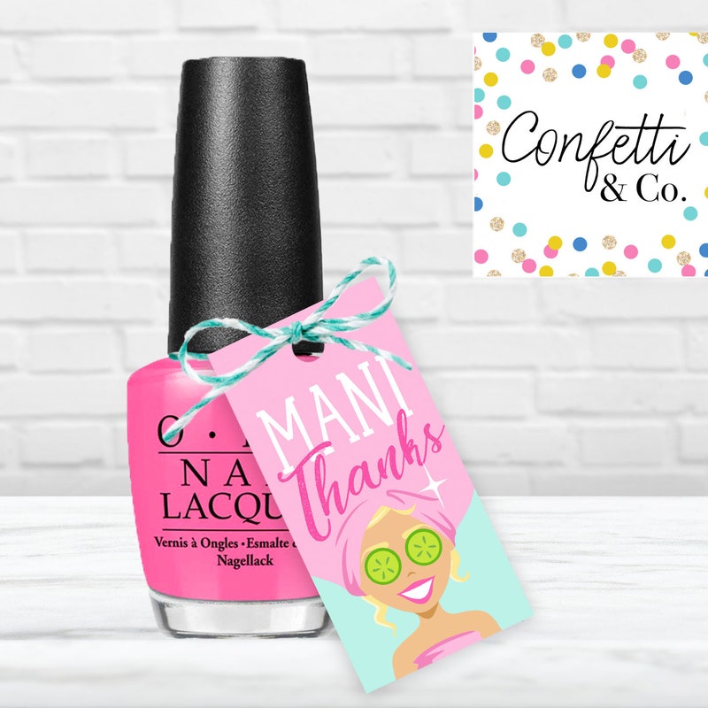 Nail Polish Favor Tag - Etsy