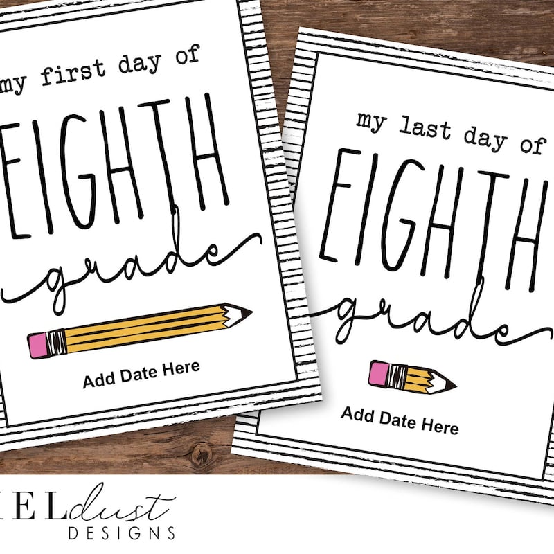 First Day of 8th Grade - Etsy