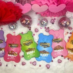 Gummy Bear Valentines, Printable Classroom Valentine Cards, Beary Glad ...