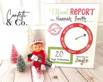 EDITABLE Official Elf Reports INSTANT DOWNLOAD - Etsy